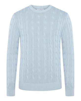 Gran Sasso Softer Pullover aus &auml;gyptischer Baumwolle mit Zopfmuster in