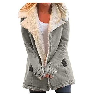 Superdry Lalaluka Manteau pour femme en peluche composite avec boutons à revers - Veste dextérieur, veste à capuche, veste dhiver, veste de montagne, veste en 
