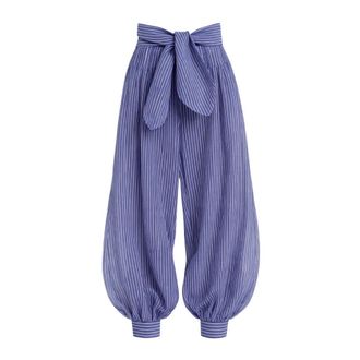Vivetta Vivetta, Femme, Pantalons, Bleu, Taille: 36 FR Wide Pantalons