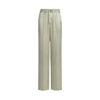 Kiton Femme, Pantalons, Vert, Taille: 40 FR Fluid Satin Pantalons