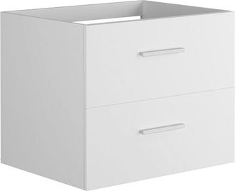 Vente-Unique Vente-Unique - Meuble sous vasque suspendu 60 cm - Mdf blanc stratifi&eacute; - 2 tiroirs coulissants soft close - &Eacute;co-responsable fabriqu&eacute; en Europe