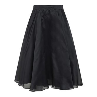 Max Mara Seiden-Rundrock - - Skirts - Damen - Schwarzk - M