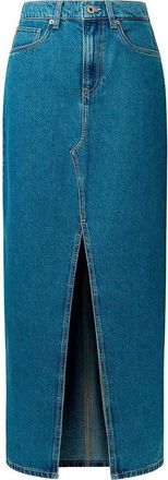 Pepe Jeans London Damen Maxi Skirt Hw Rock, Blau (Denim-Nd3), M