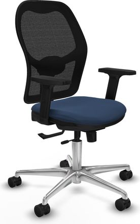 Piqueras y Crespo Jorquera Economalla Stuhl mit 2D-Armen, h&ouml;henverstellbare Lendenwirbelst&uuml;tze, ausgestattet mit Syncro/Traslack und injiziertem Schaum. Mit Rollen von 