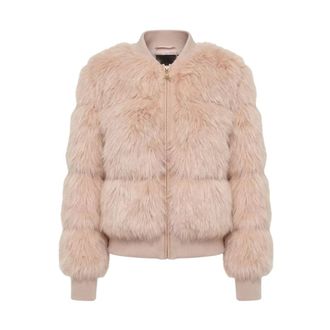 Patrizia Pepe Giubbotto Rose Baylage Fur - - Jackets - Damen - Rosa - L