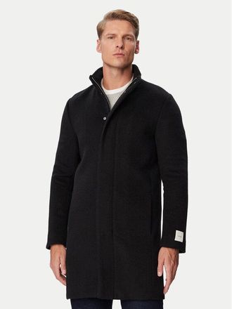 Calvin Klein Wollmantel LV04LD457G Schwarz Regular Fit