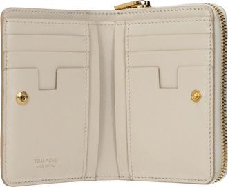 Tom Ford Crocodile-Embossed Leather Wallet - Beige