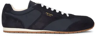 Prada Mens Sneakers Bimat Re-Nylon Suede Blue Polyamide Trainers