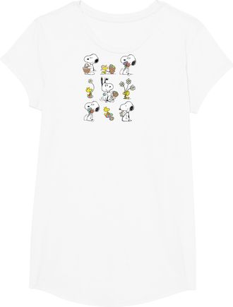 Peanuts Snoopy Woodstock Osterfr&uuml;hlingsmuster T-Shirt