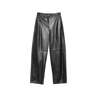 Max Mara Femme, Pantalons, Noir, Taille: 42 FR Pantalon en cuir