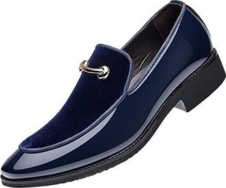 Generic Mocassins en cuir pour homme - Chaussures bateau &agrave; enfiler - Chaussures habill&eacute;es &agrave; bout pointu - Chaussures daffaires &agrave; talon bas - Mocassins tendanc