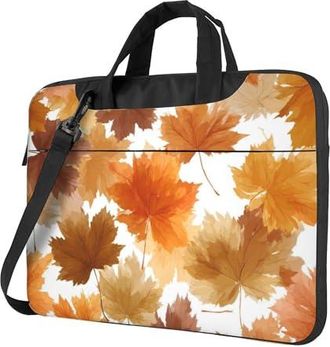 Generic Housse de protection antichoc pour ordinateur portable de 15,6 avec bandouli&egrave;re - Motif feuilles d&eacute;rable jaunes, multicolore, 15.6 inch