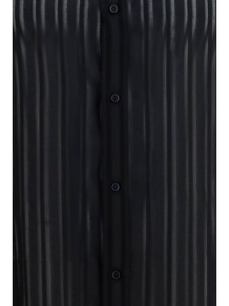 Gucci Striped Silk Gauze Shirt - Black