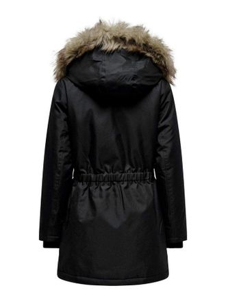 Only Winterjacke Only Damen Winter-Jacke OnlIris einfarbiger Parka Mantel Fellkapuze