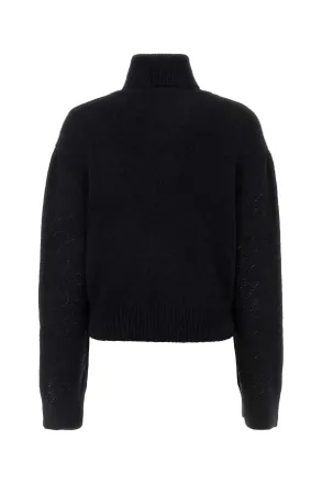 Blumarine Womens Black Alpaca Blend Sweater Nero Maglieria