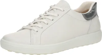Ecco Schn&uuml;rschuh Ecco Soft 7 Schuhe wei&szlig; silber 470843