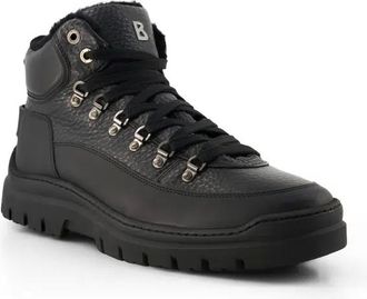 Bogner Herren Schn&uuml;rboots schwarz Leder gepr&auml;gt
