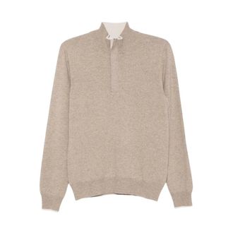 Gran Sasso Col roul&eacute; - Homme - Pulls - Beige - Taille: XL