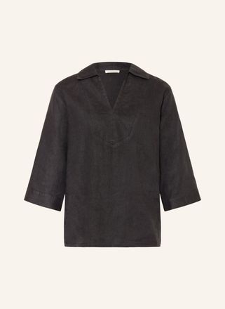 Lilienfels Lilienfels Blusenshirt Aus Leinen Mit 3/4-Arm schwarz
