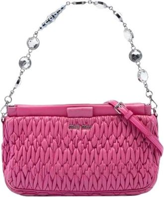 Miu Miu Pre-owned Quilted Satchel - Femme - Pre-owned - Rose - Taille: ONE Size