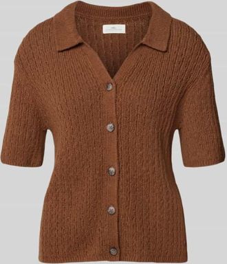 Fynch-Hatton Cardigan mit Polokragen und 1/2-Arm