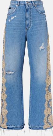 Dolce & Gabbana Jean wide &agrave; dentelle