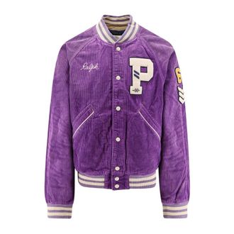 Polo Ralph Lauren Homme, Vestes, Violet, Taille: XL Veste Bomber Tiss&eacute;e
