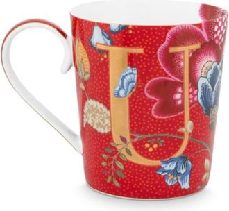 Pip Studio 51002270 Blushing Birds Alphabet Becher red U 0,35 l (1 Stück)