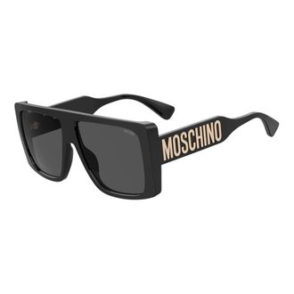 Moschino Schwarze/Dunkelgraue Sonnenbrille - - Accessories - Damen - Schwarzk - 59 MM