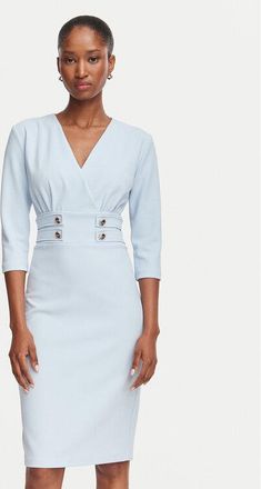 Rinascimento Rinascimento Coctailkleid CFC0131070003 Hellblau Slim Fit