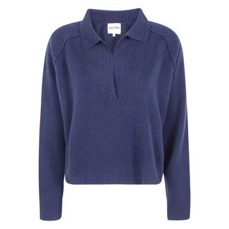 Kujten Aenora Polo Neck - - Knitwear - Damen - Blau - M