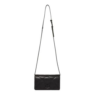 Tory Burch Kira Diamond Quilt Powder Coated Chain Wallet - - Bags - Damen - Schwarzk - ONE SIZE