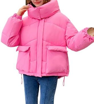 Generic Manteau Femme Hiver Parka Hiver Femme Chaude Down Padded Women S Korean Version Of Loose Puffy Bread Short Thick Winter Coat Blouson Combinaison Ski G