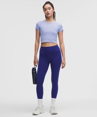 lululemon Wunder Train Leggings mit hohem Bund für Frauen - 64 cm - Größe 12 in Deep Sea Blue