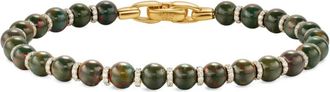 David Yurman bracelet en or 18ct serti de diamants et de pierres - Vert