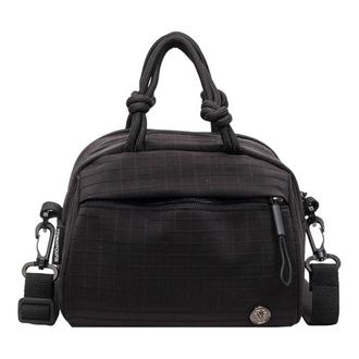 Generic Sacs &agrave; bandouli&egrave;re en nylon &agrave; carreaux avec sangle r&eacute;glable pour le travail, le shopping, les voyages, Noir, 320.00x280.00x250.00mm