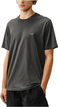 C.P. Company 30/1 Jersey Kurzarm Grafik T-Shirt - - Tops - Herren - Grau - L