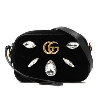 Gucci Pre-owned Umh&auml;ngetasche mit Kristallbesatz - - Pre-owned - Damen - Schwarzk - ONE SIZE