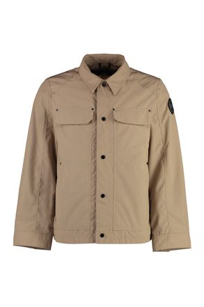 Canada Goose Mens Burnaby Techno Fabric Jacket Beige Cotton Raincoats Coat
