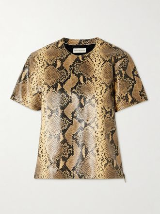 Dries Van Noten Haut En Cuir Effet Serpent - Imprim&eacute; animal