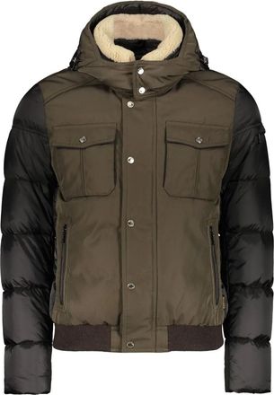 Moorer col matelassé à capuche - Vert