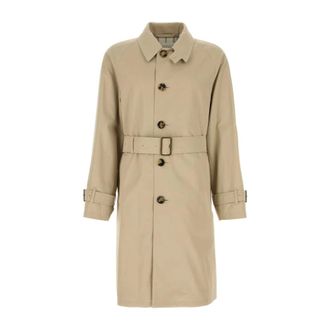 Burberry Homme, Manteaux, Beige, Taille: M Long Gabardine Car Coat