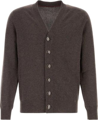 Brunello Cucinelli Cardigan en cachemire - Homme - Pulls - Brun - Taille: 2XL