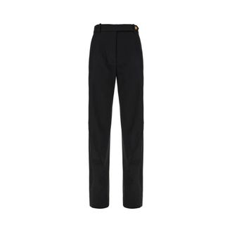 Versace Low-Waist Baggy Gabardine Hose - - Trousers - Damen - Schwarzk - S