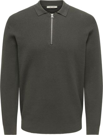 Only & Sons Onsphil Reg 12 Half Zip Polo Knit Noos
