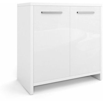 Vicco Waschbeckenunterschrank Kiko, Wei&szlig; Hochglanz, 58 x 60 cm