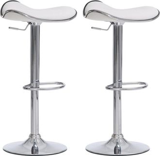 Clp 2er Set Barhocker Shanghai Kunstleder weiß