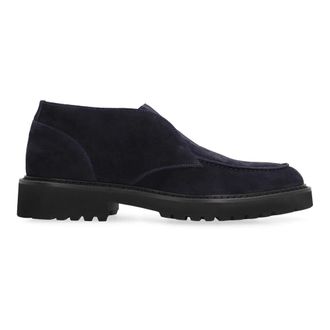 Doucal's Wildleder W&uuml;stenstiefel Runde Zehenkappe - - Shoes - Herren - Blau - 43 1/2 EU