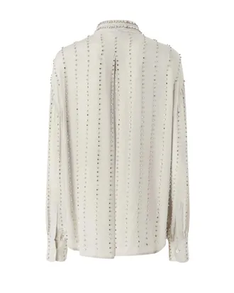 Pinko Womens Long Viscose Shirt Dove Grey