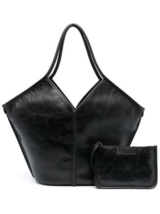 Hereu Callela Shopper aus Leder - Schwarz